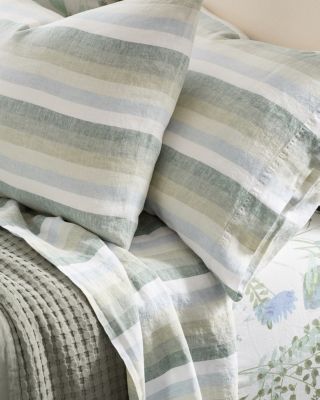 Sun-Washed Stripe Relaxed-Linen Sheet Set | Garnet Hill