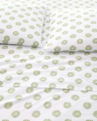 Mini-Print Organic-Cotton Percale Sheet Set | Garnet Hill