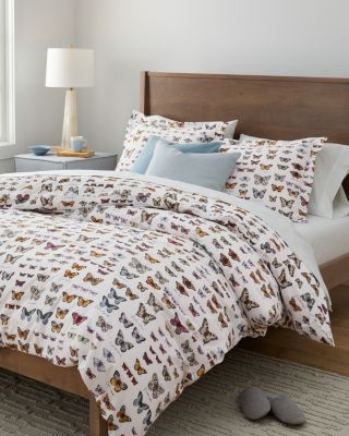 Mariposa Organic-Cotton Percale Duvet Cover | Garnet Hill