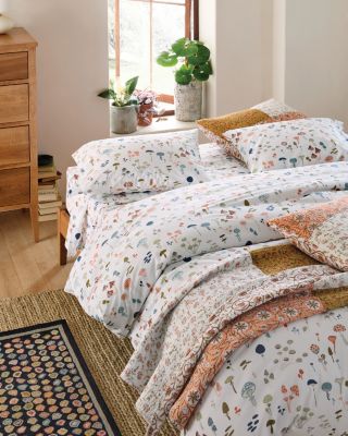 Floral Patchwork Kantha Quilt | Garnet Hill