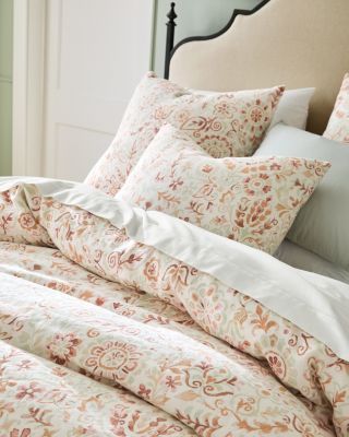 Sun-Washed Palampore Relaxed-Linen Duvet Cover | Garnet Hill