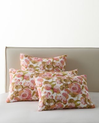 Paloma Floral Relaxed-Linen Sham | Garnet Hill