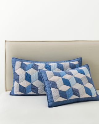 Blue Cubes Sham | Garnet Hill