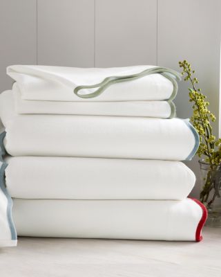 Cozy Scallop Organic-Cotton Flannel Sheet Set | Garnet Hill