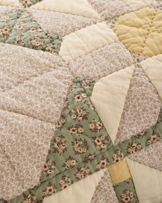 Sunflower Organic-Cotton Patchwork Quilt | Garnet Hill