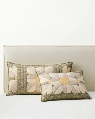 Sunflower Organic-Cotton Patchwork Sham | Garnet Hill