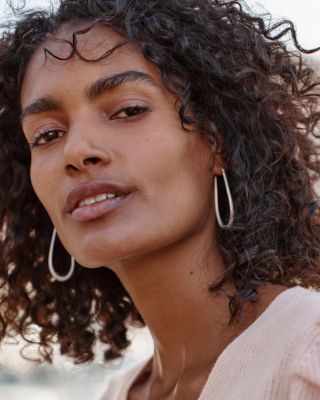 Jane Diaz Oval Hoop Earrings | Garnet Hill