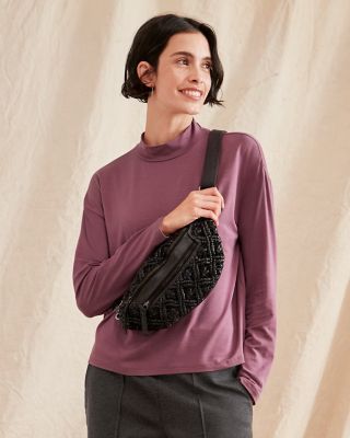 Latico Annie Crochet Leather Belt Bag | Garnet Hill