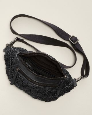 Latico Annie Crochet Leather Belt Bag | Garnet Hill