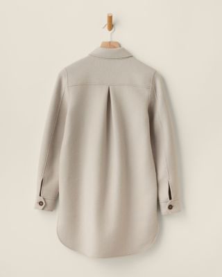 Long Wool-Blend Shacket | Garnet Hill