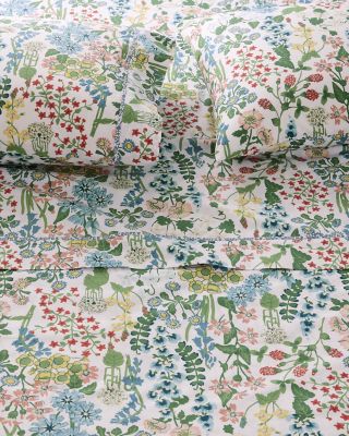 Johanna Multi Floral Organic-Cotton Percale Sheet Set | Garnet Hill