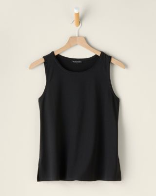 EILEEN FISHER Stretch TENCEL™ Jersey Jewel-Neck Shell | Garnet Hill