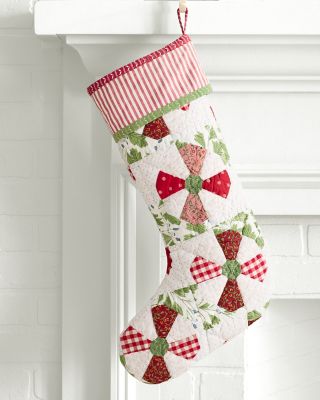 Peppermint Patchwork Stocking | Garnet Hill