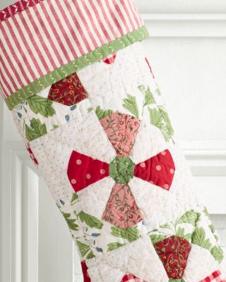 Peppermint Patchwork Stocking | Garnet Hill