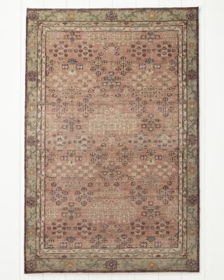 Kaya Floral Hand-Knotted Wool Rug | Garnet Hill
