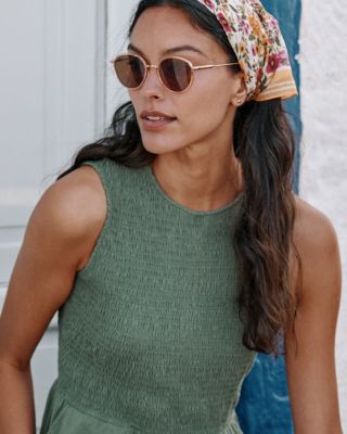 Eva Smocked Knit Tank Dress | Garnet Hill