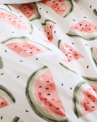 Watermelon Organic-Cotton Percale Sheet Set | Garnet Hill