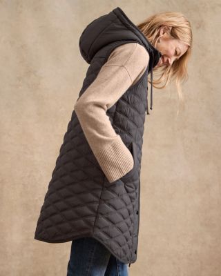Bernardo Hooded Quilted Vest | Garnet Hill