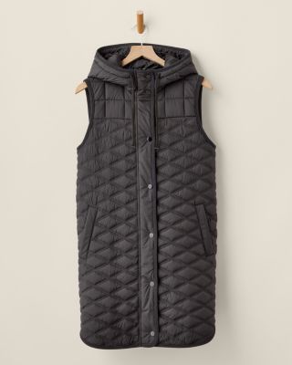 Bernardo Hooded Quilted Vest | Garnet Hill