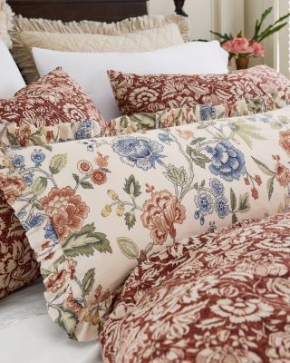 Margaux Floral Relaxed-Linen Pillow Cover | Garnet Hill