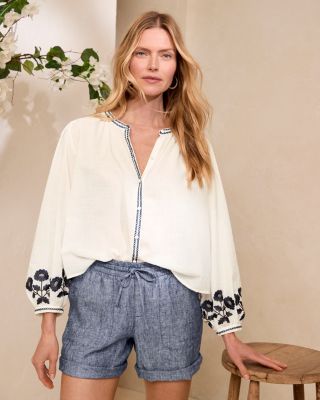 Velvet by Graham & Spencer Rawha Embroidered Blouse | Garnet Hill