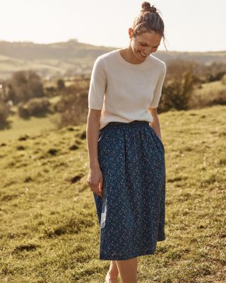 Edith Organic-Cotton Skirt — Made with Liberty Fabric | Garnet Hill