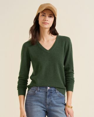 Essential Cashmere V-Neck Sweater | Garnet Hill