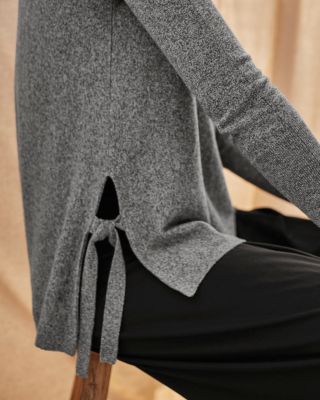 Organic-Cotton Side-Tie Sweater | Garnet Hill
