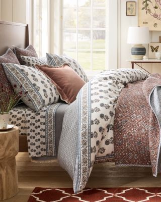Cleo Relaxed Organic-Cotton Sateen Duvet Cover | Garnet Hill
