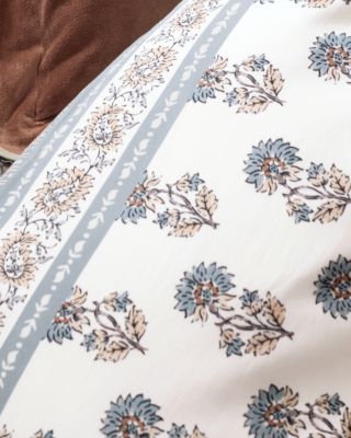 Cleo Relaxed Organic-Cotton Sateen Duvet Cover | Garnet Hill