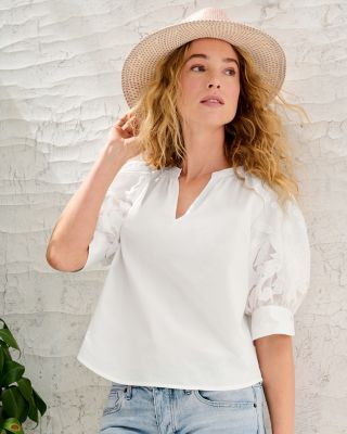 Velvet by Graham & Spencer Laria Embroidered Top | Garnet Hill