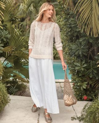 Velvet by Graham & Spencer Memphis Linen Skirt | Garnet Hill