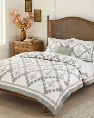 Spruce Tree Organic-Cotton Patchwork Quilt | Garnet Hill