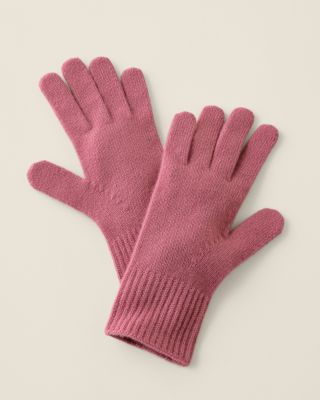 Cashmere Ribbed-Cuff Gloves | Garnet Hill