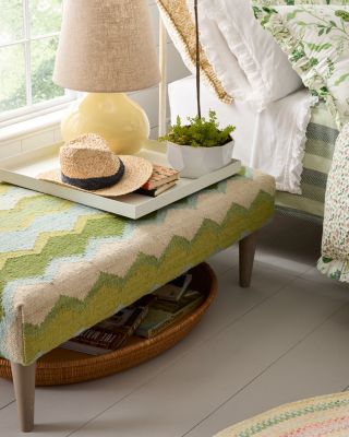 Dash & Albert Upholstered Rug Bench | Garnet Hill