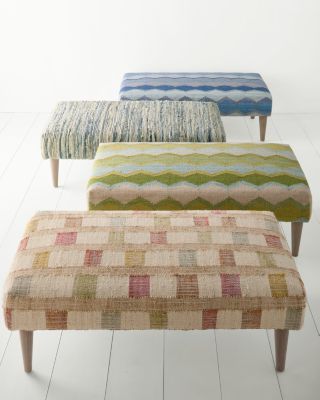 Dash & Albert Upholstered Rug Bench | Garnet Hill