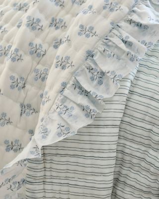 Celestia Ruffle Organic-Cotton Quilt | Garnet Hill