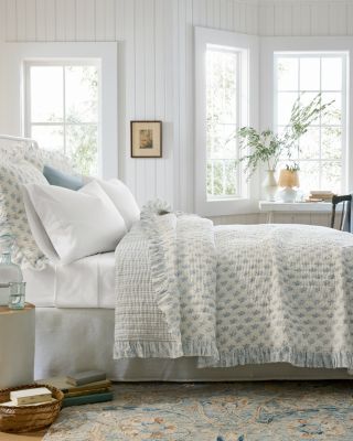 Celestia Ruffle Organic-Cotton Quilt | Garnet Hill