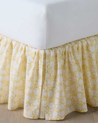 Siesta Organic-Cotton Percale Gathered Bedskirt | Garnet Hill