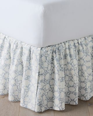 Siesta Organic-Cotton Percale Gathered Bedskirt | Garnet Hill