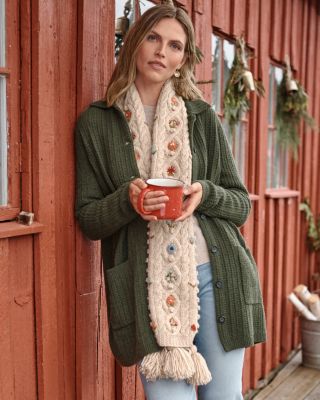French Knot Narrow Tilly Scarf | Garnet Hill