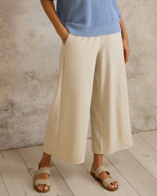 EILEEN FISHER Lightweight Ponte Wide Ankle Pants | Garnet Hill