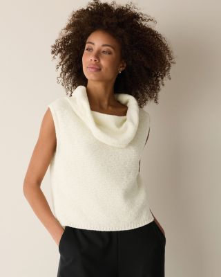 EILEEN FISHER Peruvian Organic-Cotton Cloud Tank Sweater | Garnet Hill