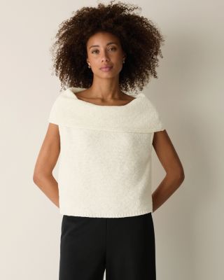 EILEEN FISHER Peruvian Organic-Cotton Cloud Tank Sweater | Garnet Hill