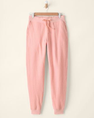 Organic-Cotton Waffle-Knit Joggers | Garnet Hill
