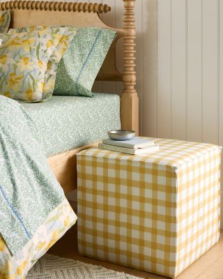 Hamptons Upholstered Pouf | Garnet Hill