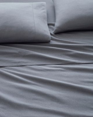 Solid Cotton & Cashmere Flannel Sheet Set | Garnet Hill