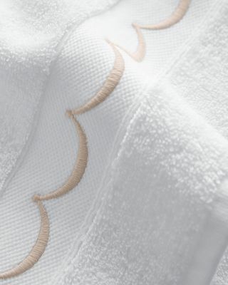 Garnet Hill Signature Scallop Embroidered Towels | Garnet Hill