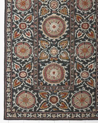 Suzani Hooked Wool Rug | Garnet Hill