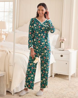 Asian Wrap Organic Cotton Pajamas Garnet Hill